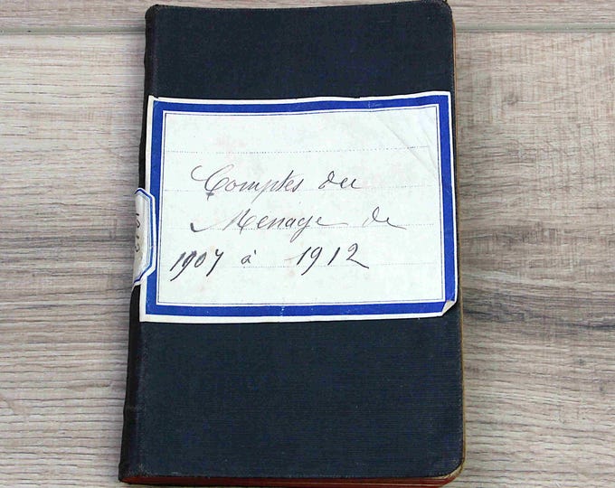 1900s Antique French Notebook With Household Accounts , France, 180 ...