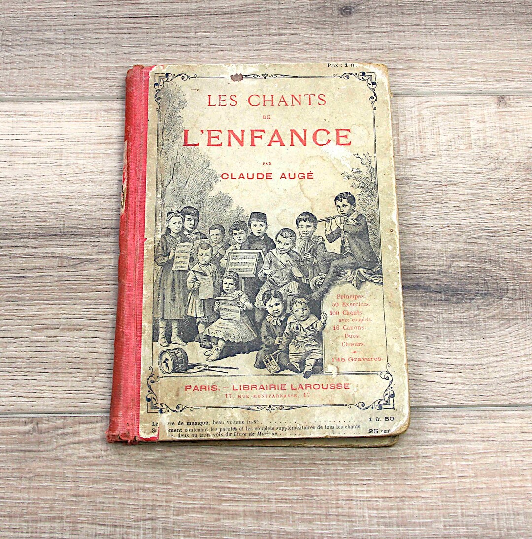 1900s Antique French Children Music and Song First Book, Illustrated ...