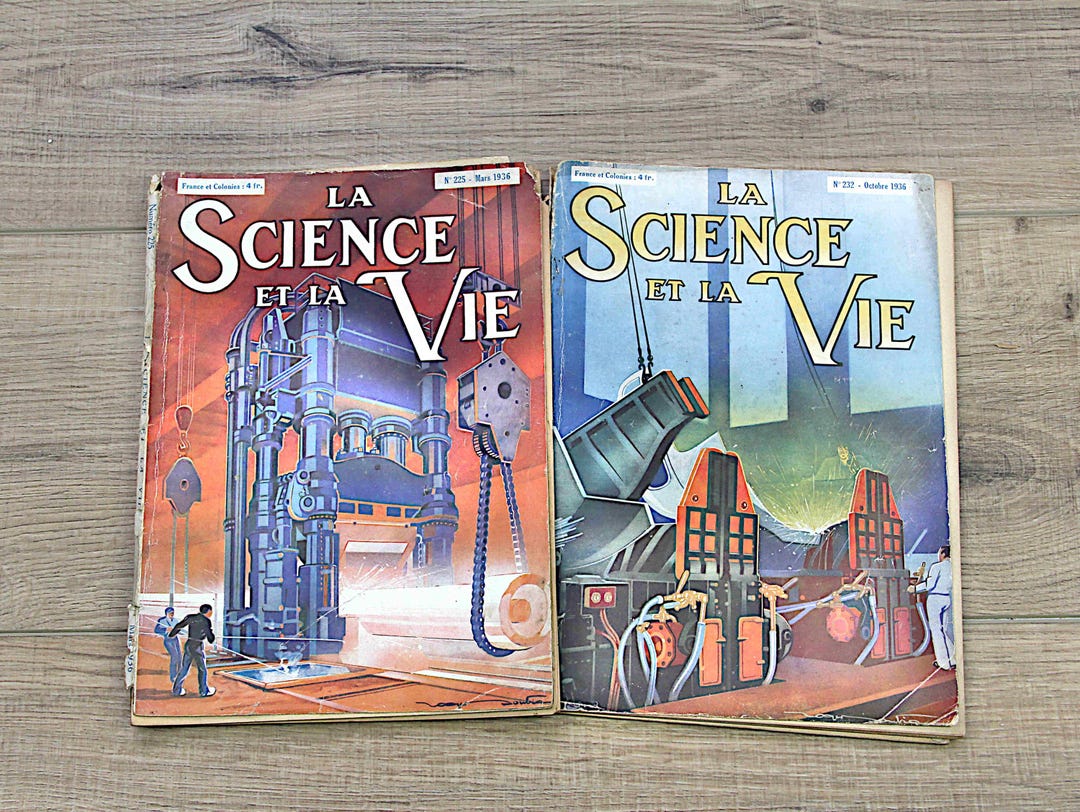Vintage 1930s Science Et Vie, Set of 2 French 1936 Popular Scientific ...