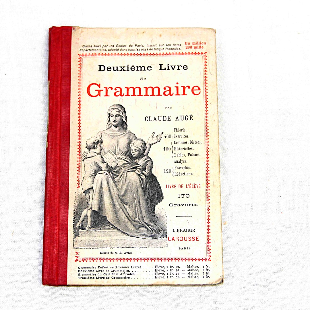 1900s Antique French Primary School Grammar and Reading Book, France ...