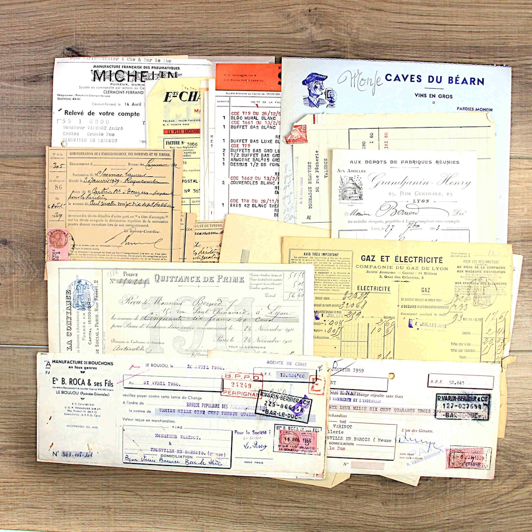 Vintage French Ephemera Pack – 1930-50s Paper Bundle for Scrapbooking ...