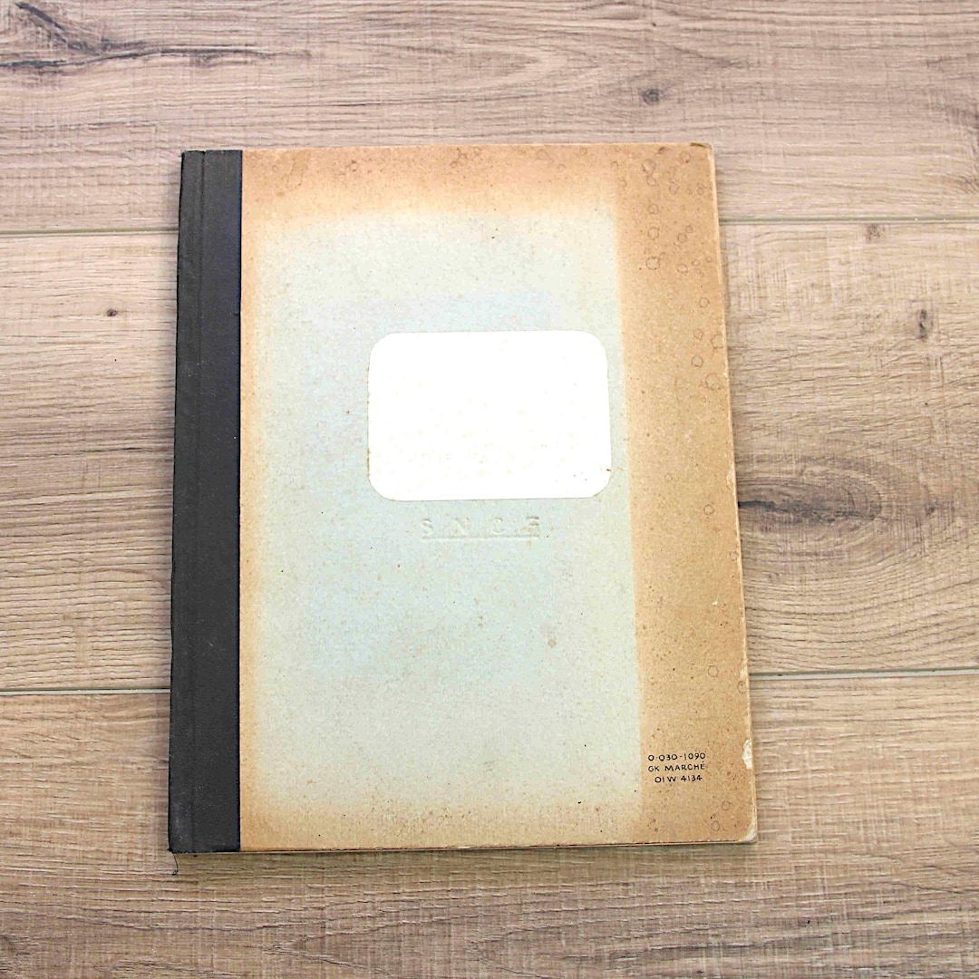 Vintage 1950s Large Blank Notebook With 170 Pages, Cream Lined Paper ...