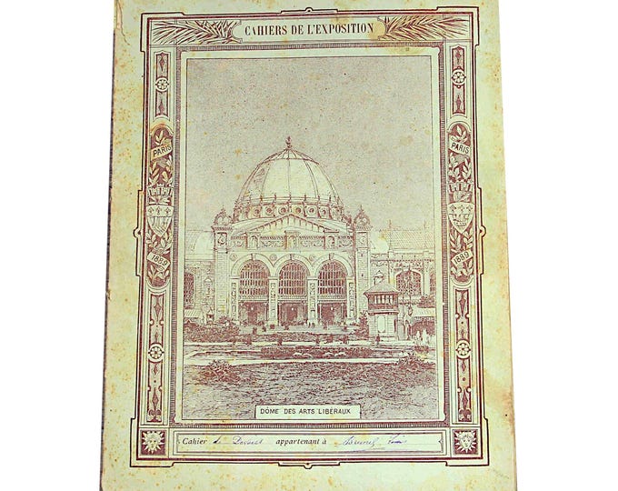 Antique French World Expo Textbook: Hand-lettered Calligraphy, 1890s ...