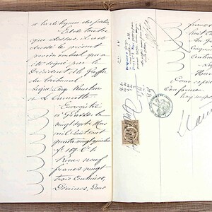1800s Antique French Notarial Deed, Solicitor Contract 1884, 32 Pages ...