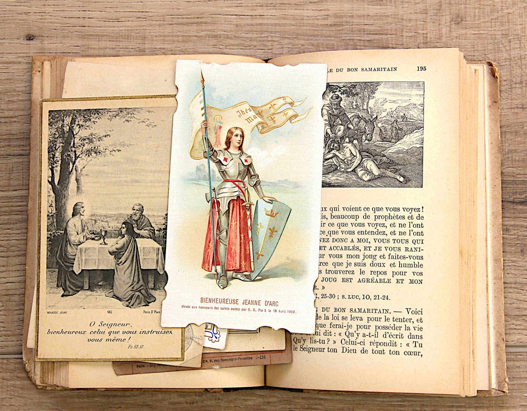 Antique French Illustrated Catechism, Bible School Book (1910s) With ...
