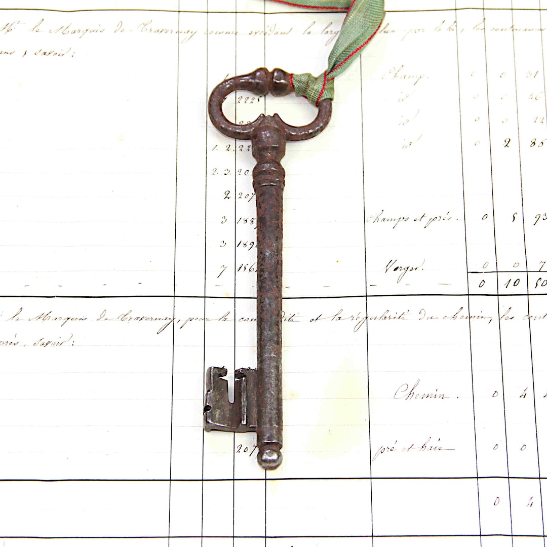 1900s Large Antique French Iron Door Key, France, a Timeless Relic ...