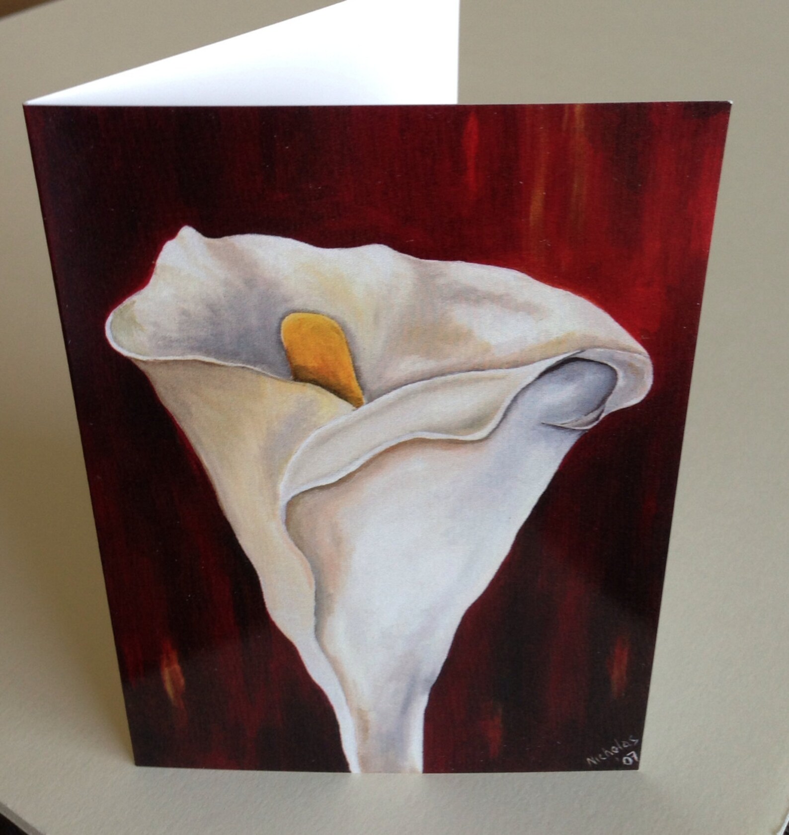Pack of 10, Note Cards, Artistic Cards, Art Cards, Red and White Cards ...