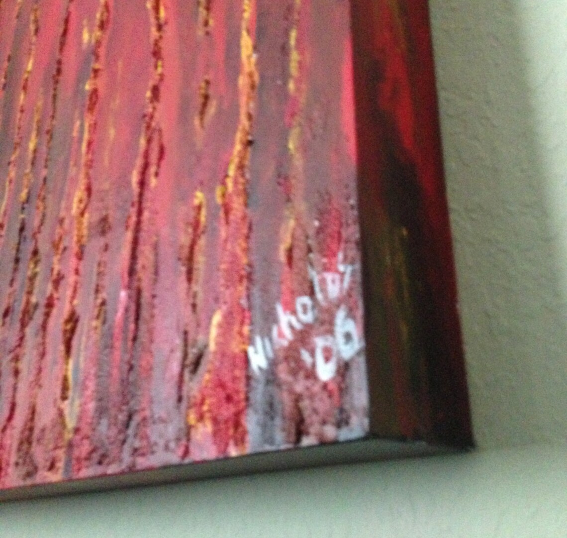 Red Painting Red Abstract Art Contemporary Art Red Art - Etsy