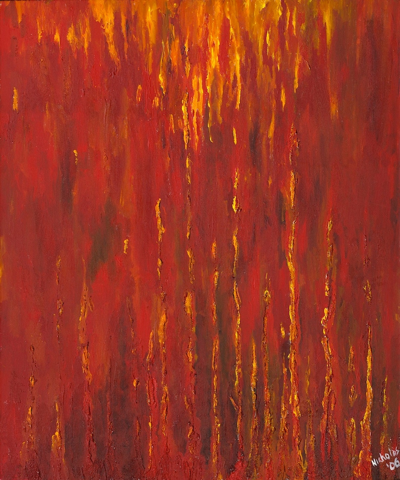 Red Painting, Red Abstract, Art, Contemporary Art, Red Art, Modern ...