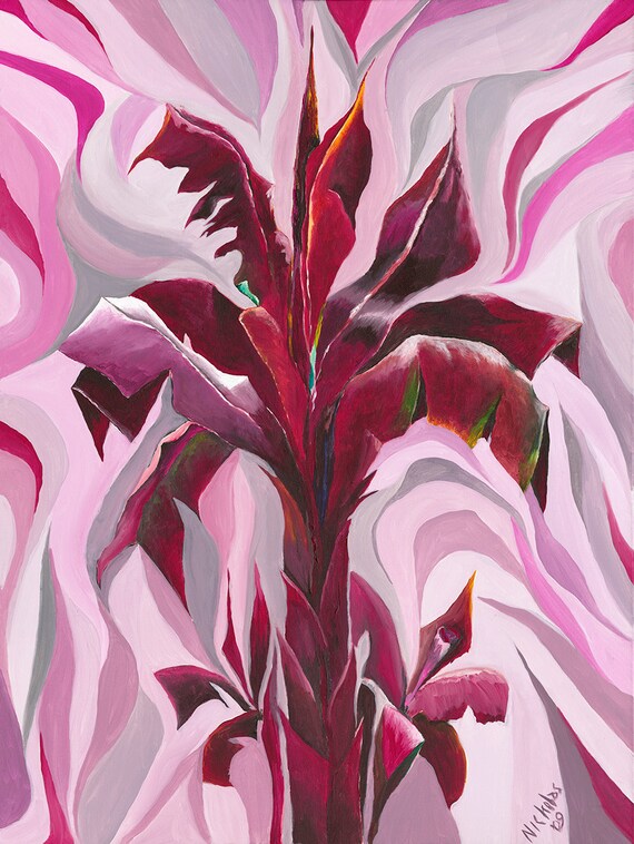 Large Contemporary Red Painting Acrylic on Canvas Red | Etsy