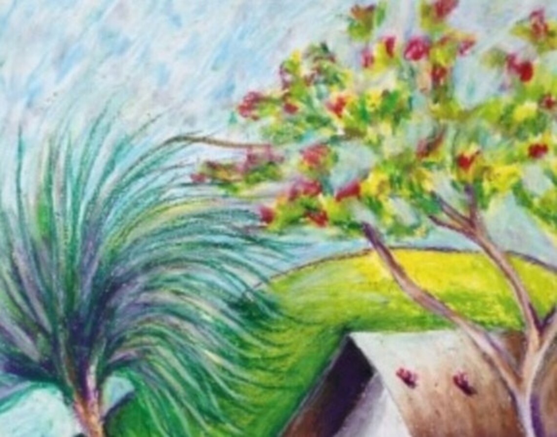 Pack of 5 Greeting Cards Artistic Cards Art Cards Green - Etsy