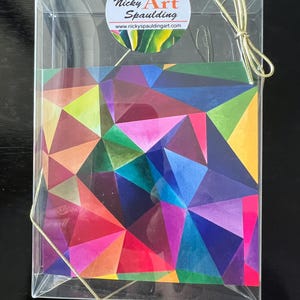 CRYSTAL COLORS, Pack of 5, Greeting Cards, Tri-fold Card, Artistic ...