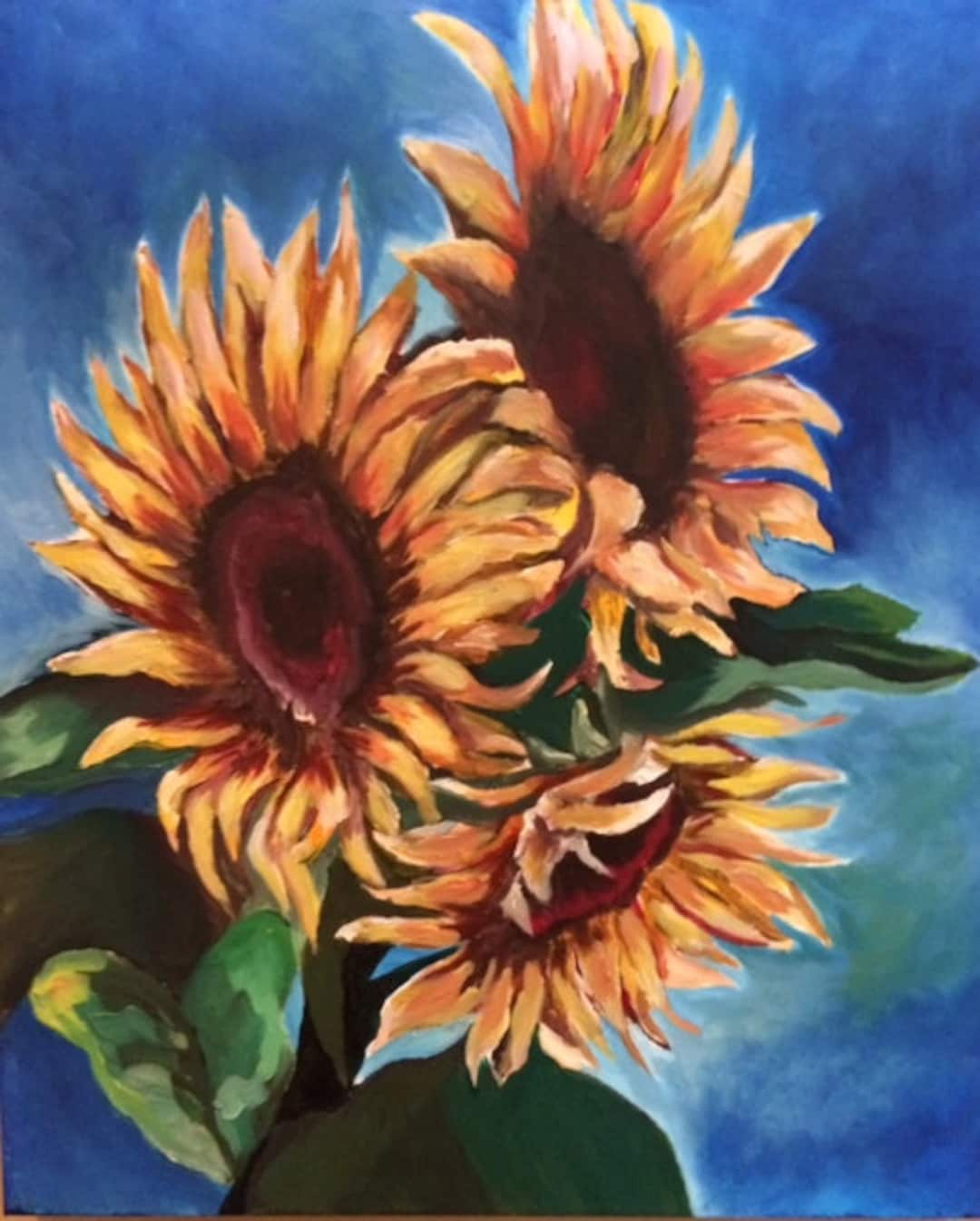 Wall Art, Floral Home Decor Flowers,canvas, Contemporary, Yellow ...