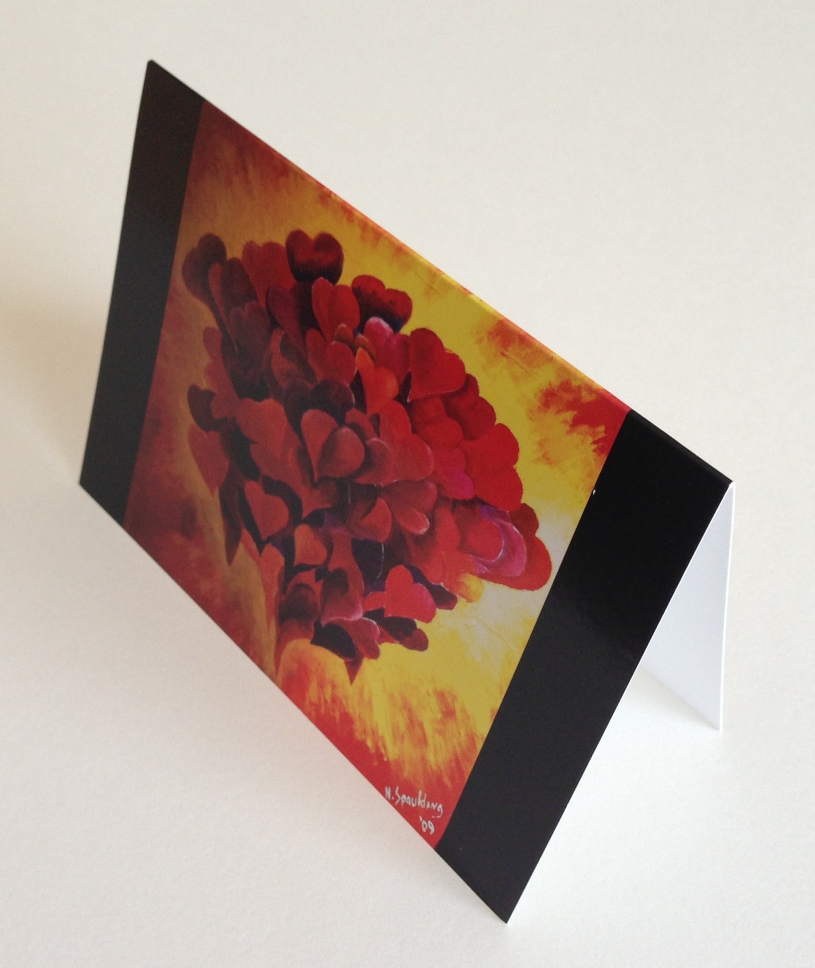 Pack of 10, Note Cards, Artistic Cards, Red Cards, Blank Note Cards ...