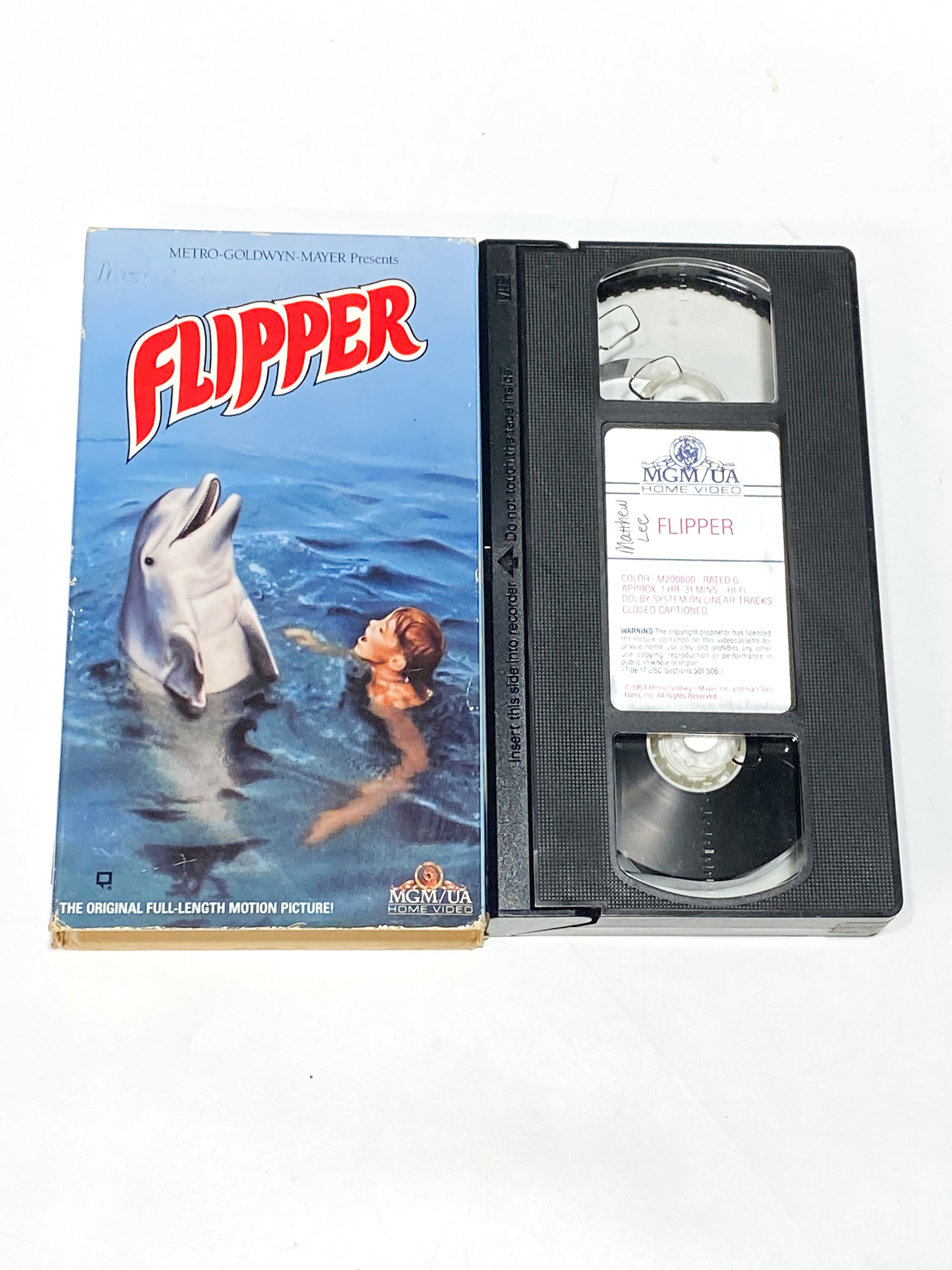 Flipper VHS Kids Movie VCR Tape Video Cassette Tape - Etsy
