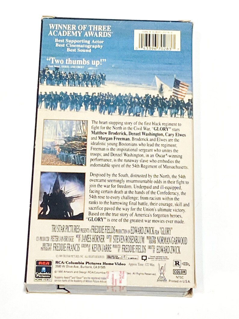 Glory Civil War Movie VHS Movie VCR Tape Video - Etsy