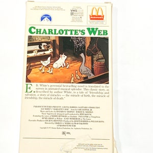 Charlotte's Web VHS Movie: Animated Cult Classic, Pre-owned - Etsy