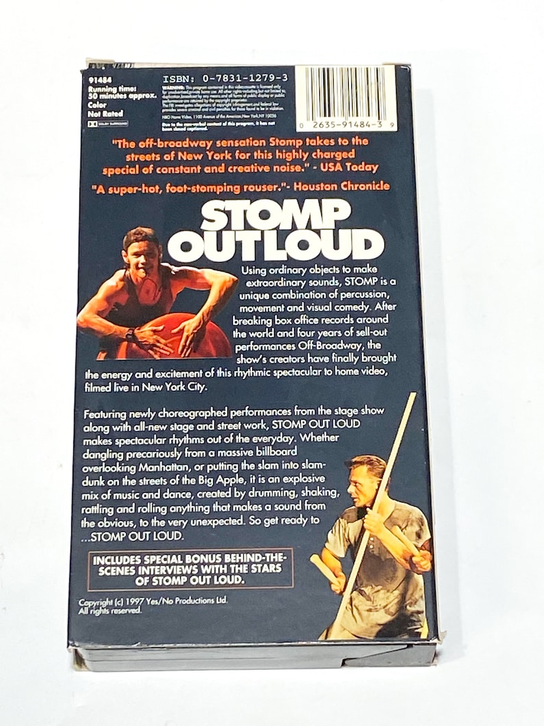 Stomp Out Loud Musical VHS Movie VCR Tape Video Cassette - Etsy