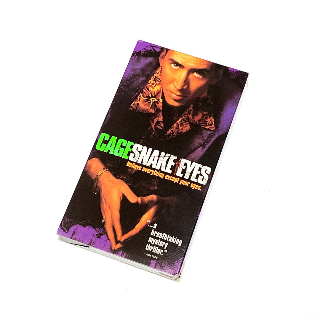 Snake Eyes - Nicholas Cage - VHS Movie - VCR Tape - Video Cassette Tape ...