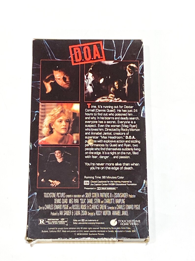 DOA VHS Movie: Cult Classic Film - Pre-owned Vintage Tape - Etsy
