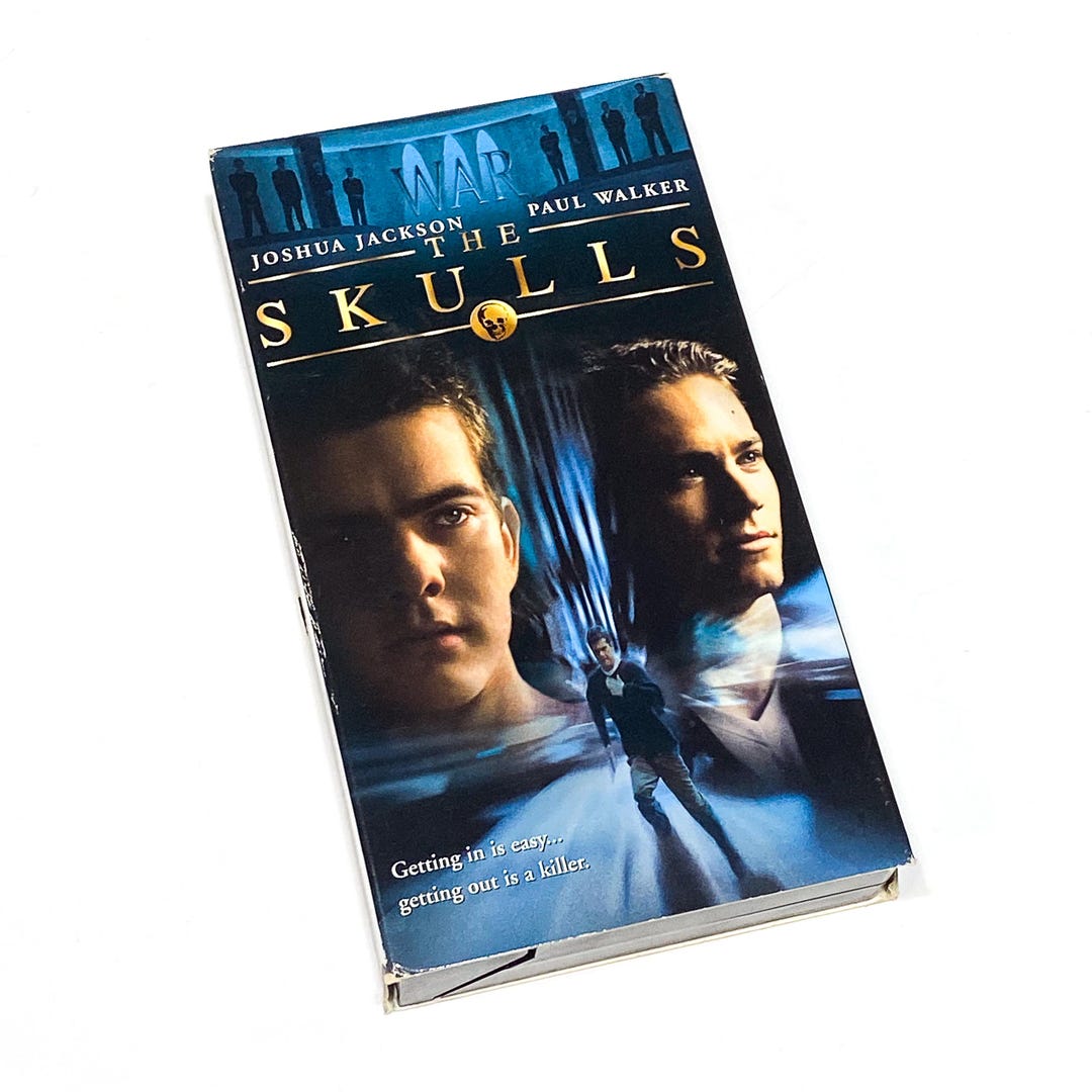 The Skulls - Joshua Jackson Paul Walker - VHS Movie - VCR Tape ...