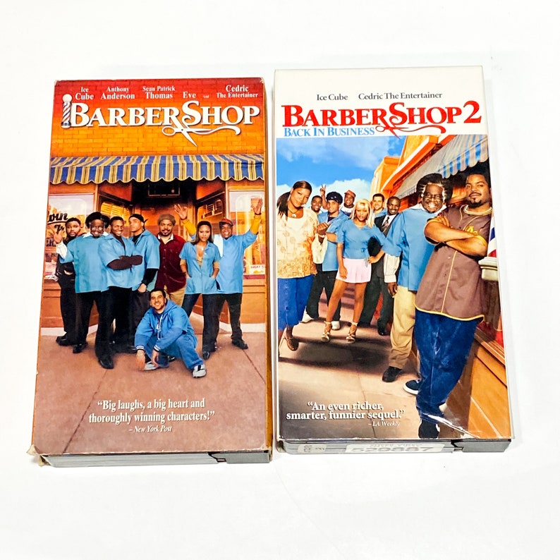 Barbershop 1 & 2 VHS Lot of 2 Ice Cube Movie VCR Tape | Etsy