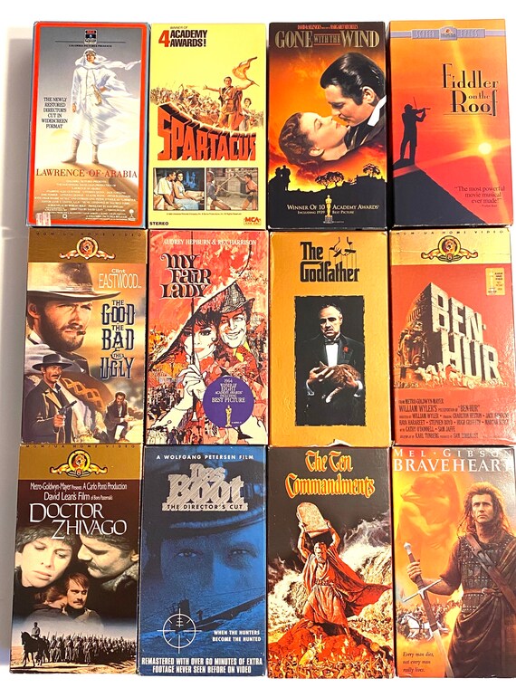 Classic Movie VHS Lot of 10 Godfather Lawrence Zhivago | Etsy