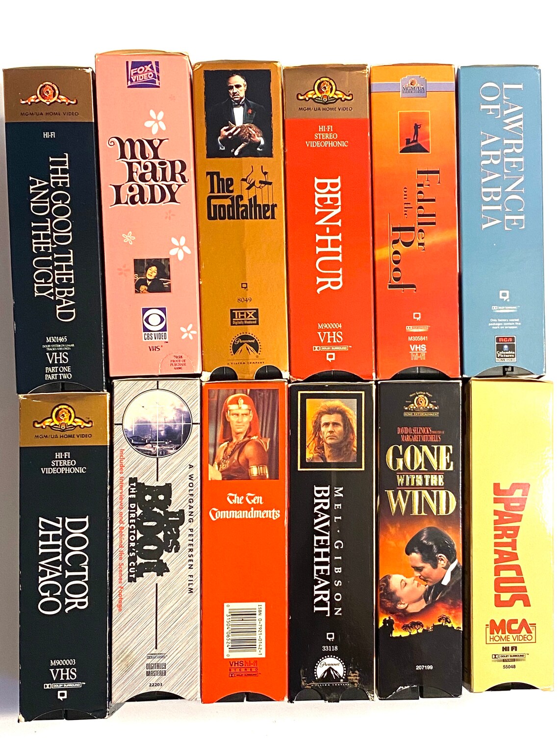 Classic Movie VHS Lot of 10 Godfather Lawrence Zhivago - Etsy
