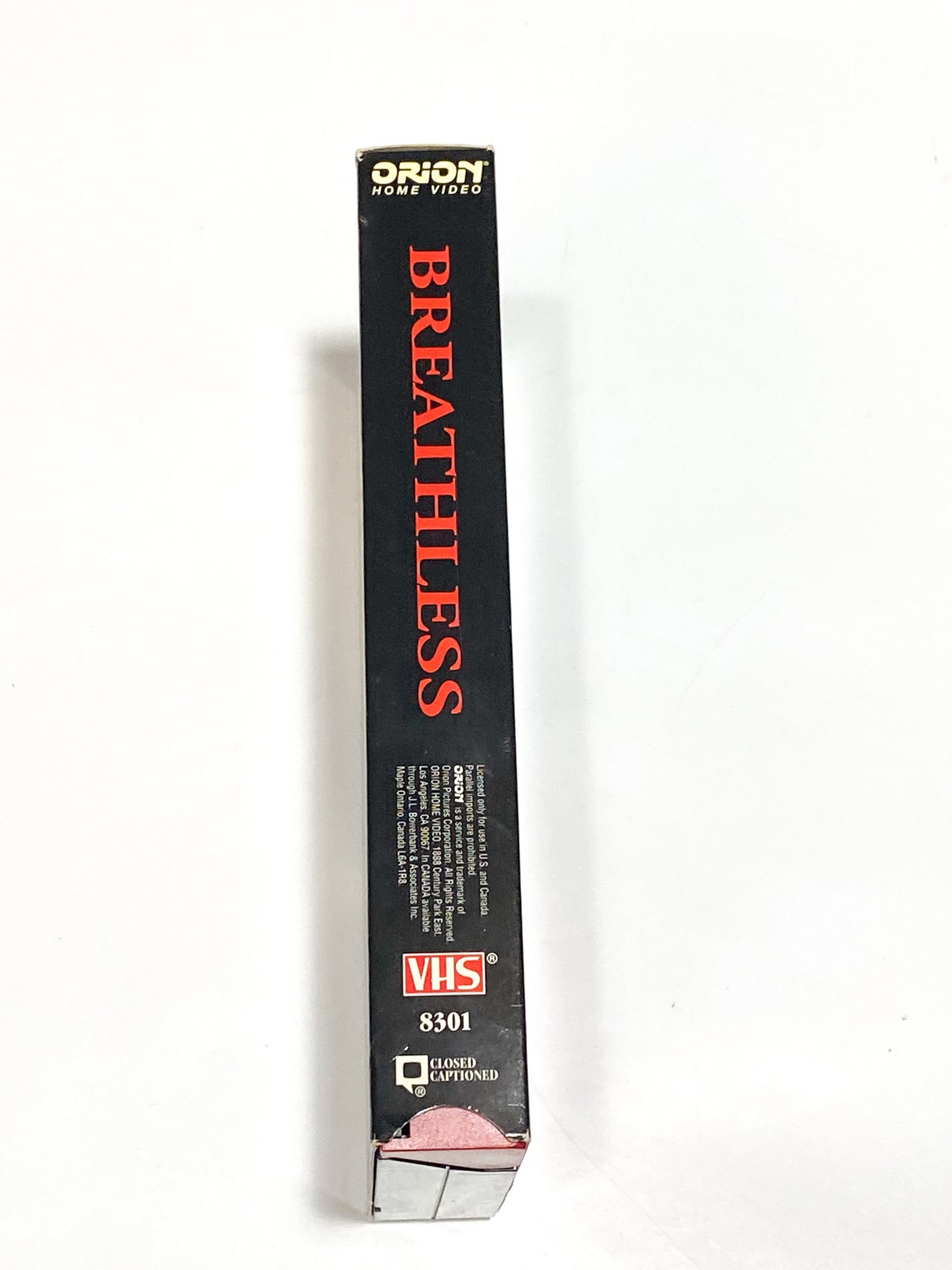 Breathless VHS Richard Gere Movie VCR Tape Video - Etsy