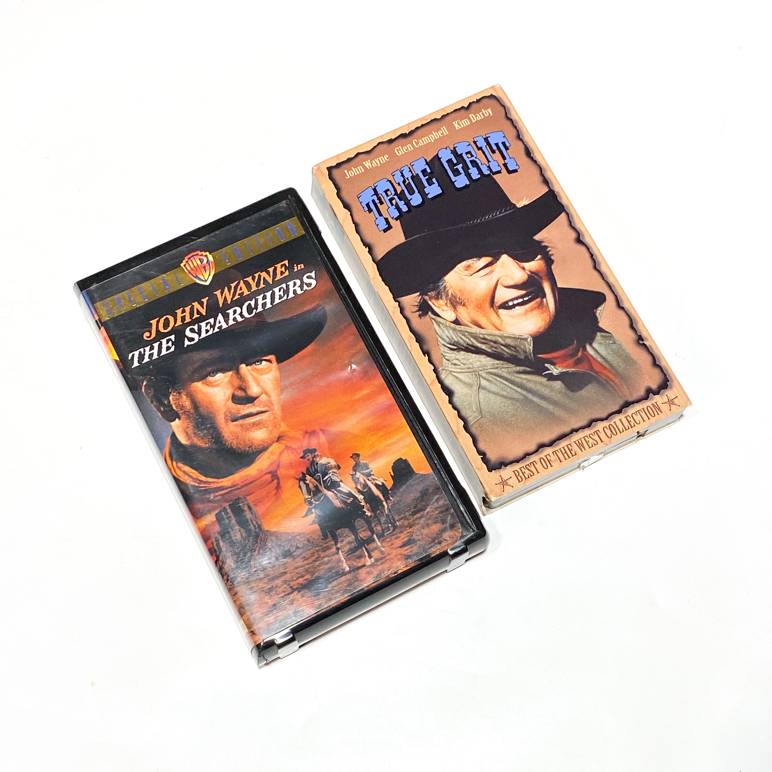 The Searchers & True Grit John Wayne VHS Movie Lot of 2 VCR Tape Cult ...