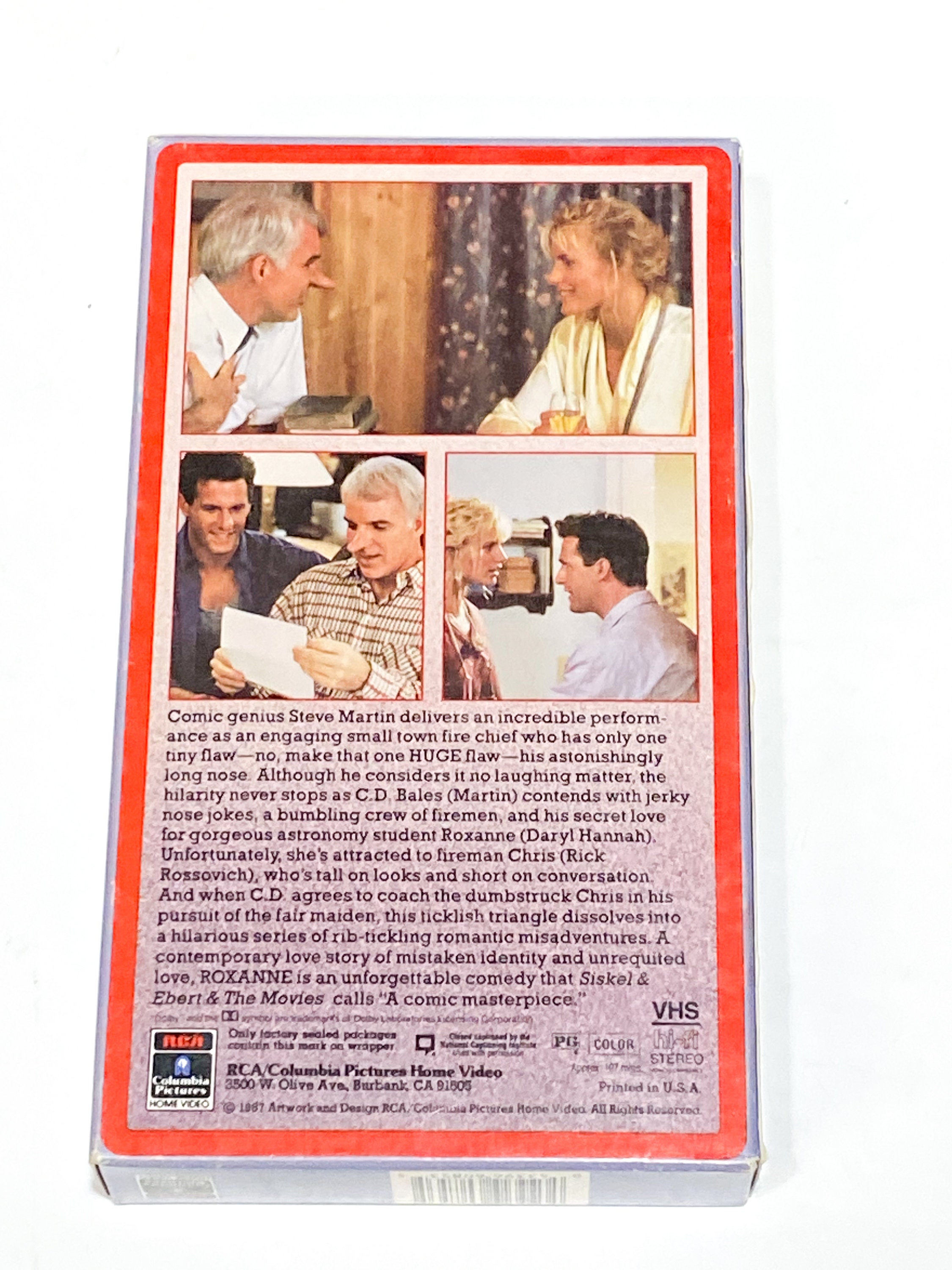 Roxanne VHS Steve Martin Movie VCR Tape Video Cassette Tape Cult ...