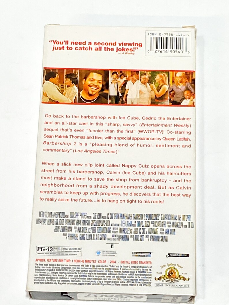 Barbershop 1 & 2 VHS Lot of 2 Ice Cube Movie VCR Tape | Etsy