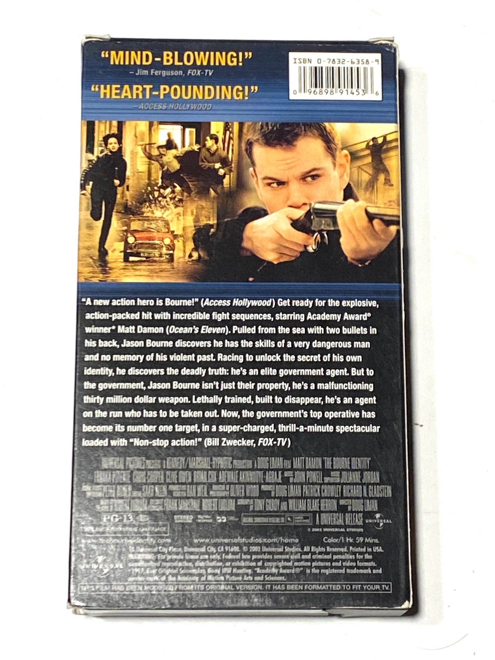 Bourne Identity VHS Classic Movie Video Tape Pre-owned - Etsy