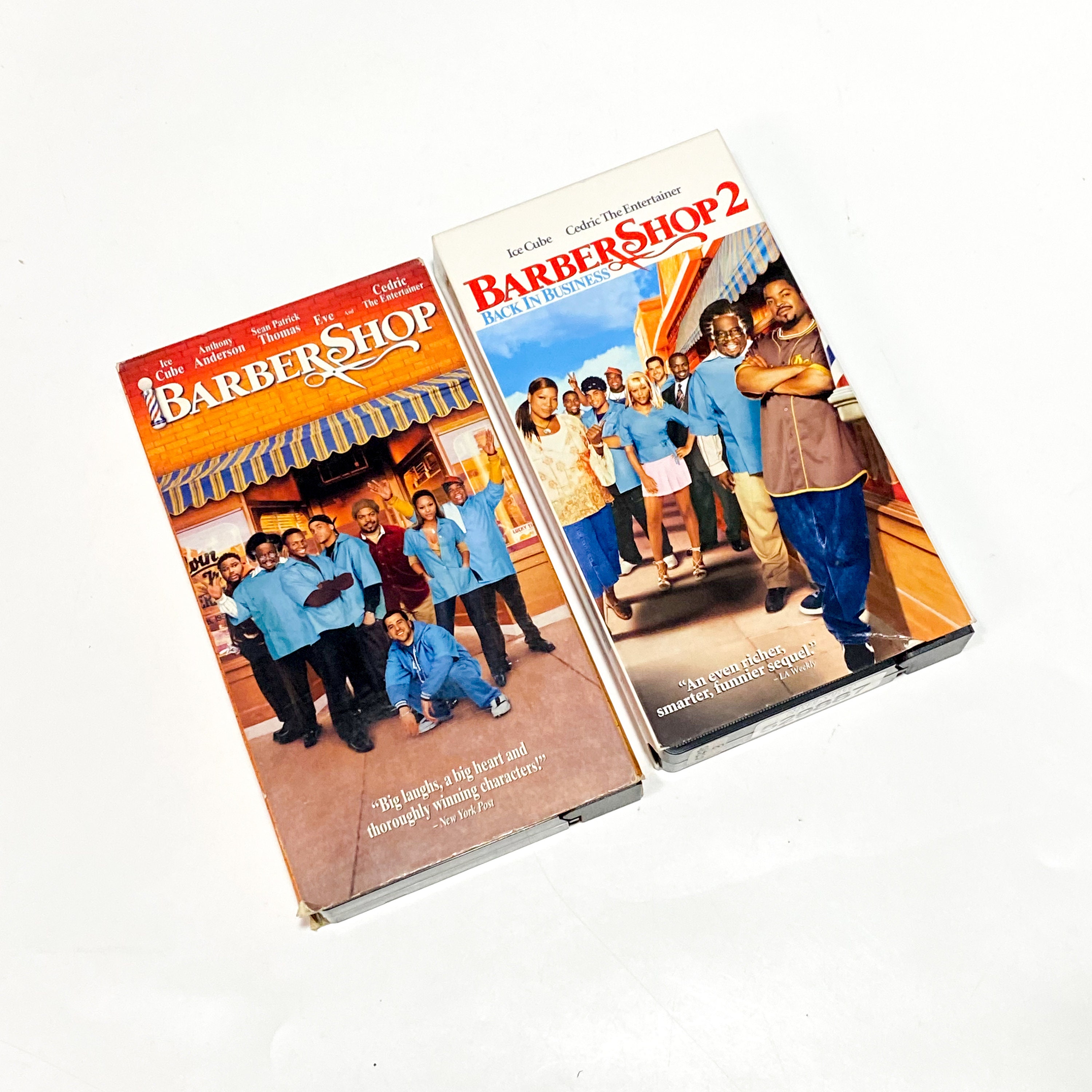 Barbershop 1 & 2 VHS Lot of 2 Ice Cube Movie VCR Tape Video Cassette ...