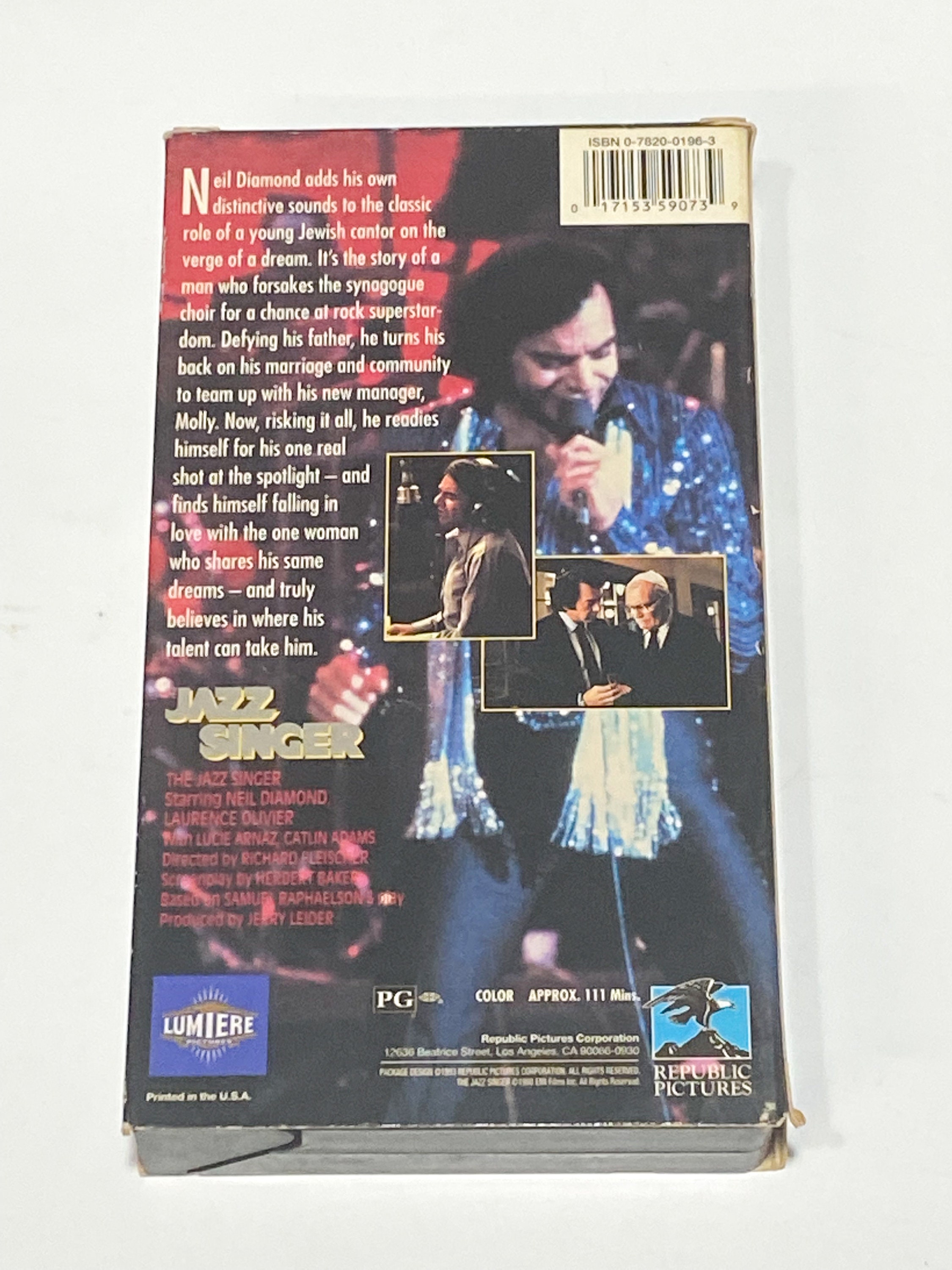 Neil Diamond the Jazz Singer VHS Movie VCR Tape Video Cassette Tape ...