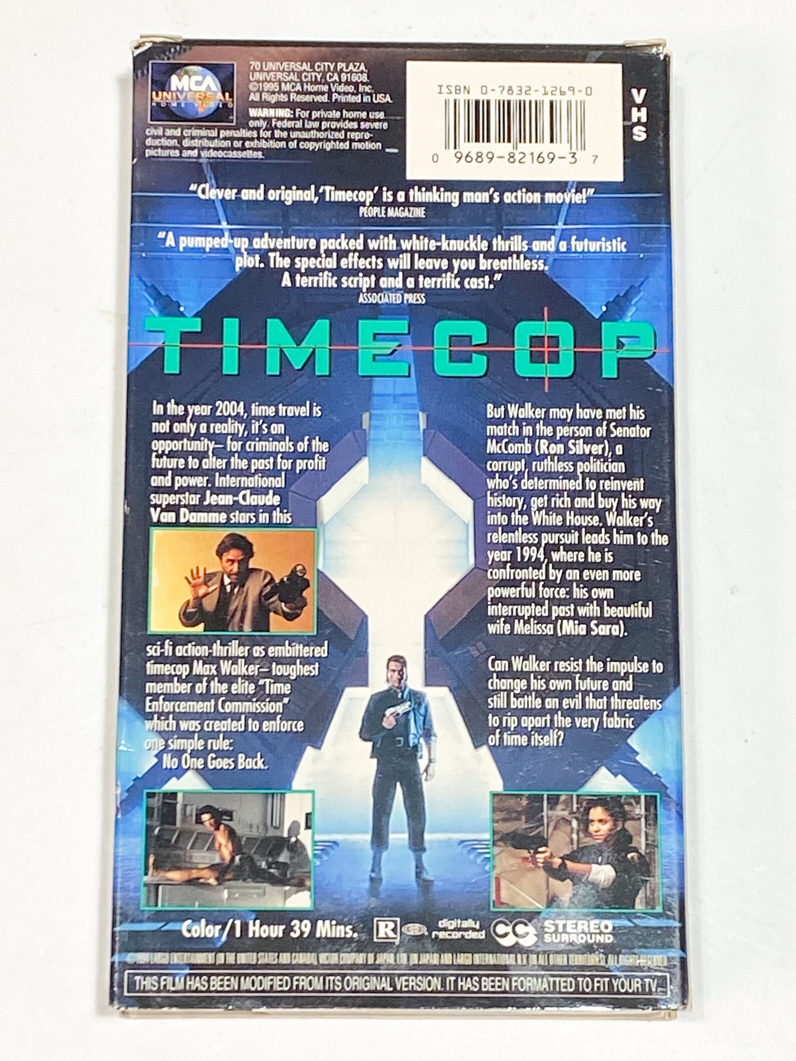 Timecop VHS Movie VCR Tape Video Cassette Tape Cult - Etsy
