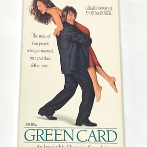 Green Card VHS Movie VCR Video Tape Cult Classic Film Video Cassette ...