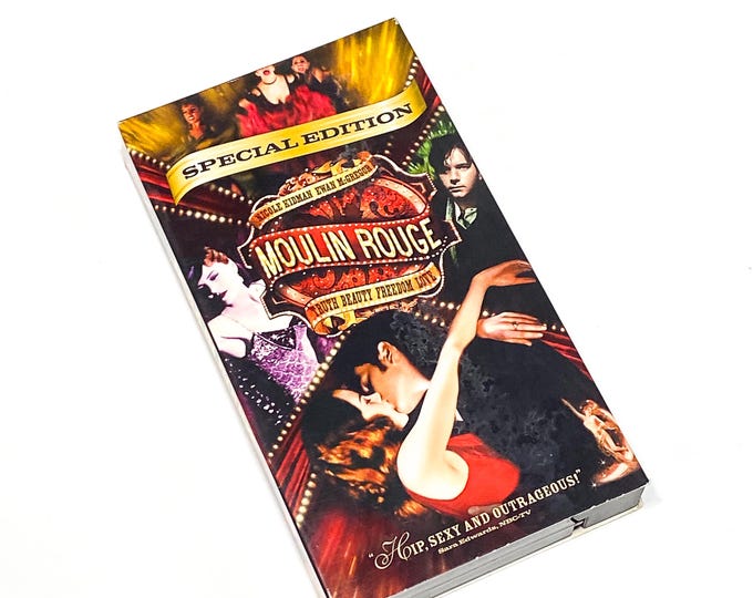 Moulin Rouge - Nicole Kidman Ewan Mcgregor - VHS Movie - VCR Tape ...
