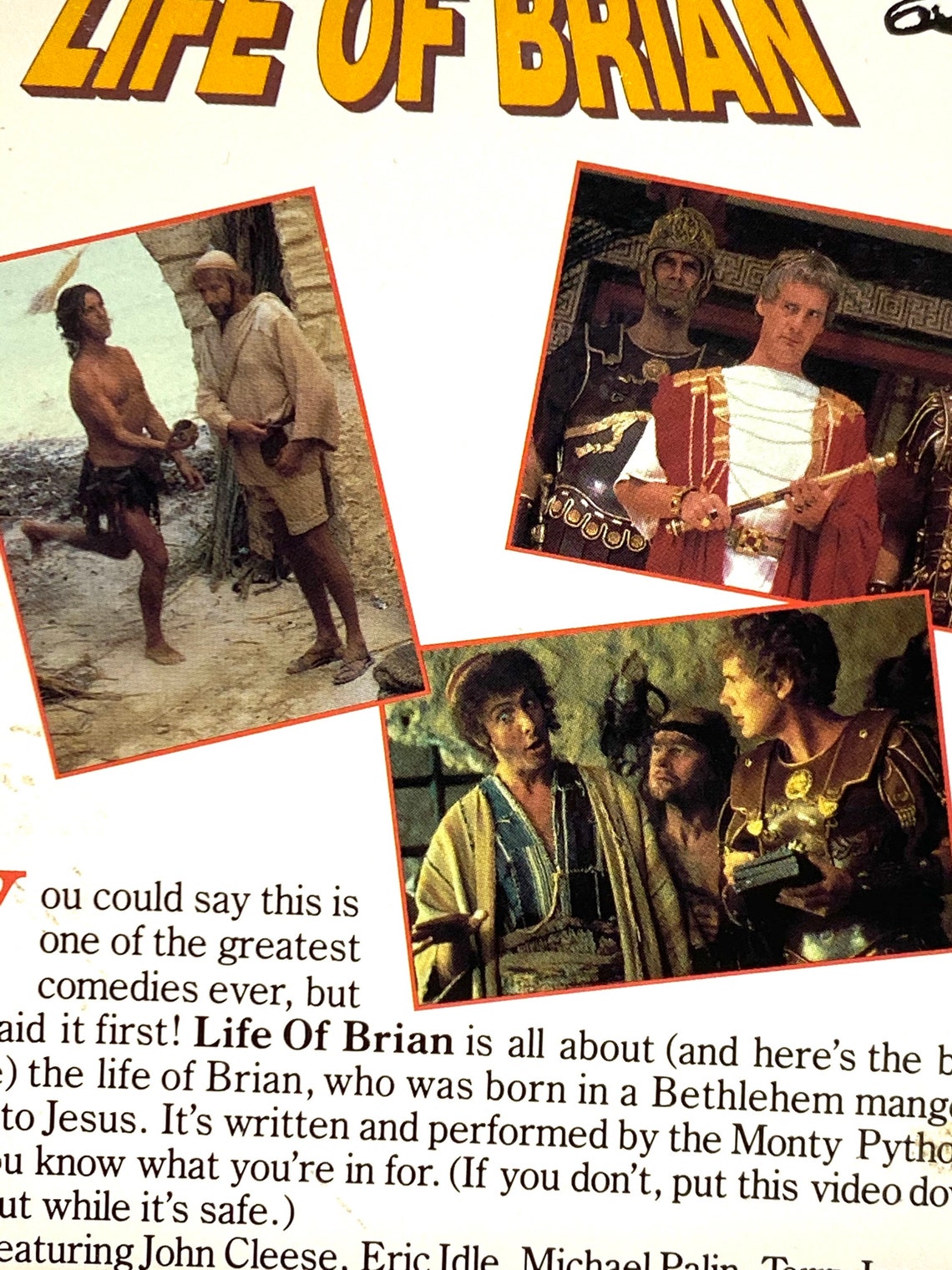 Monty Python Life of Brian VHS Movie Video Cassette | Etsy