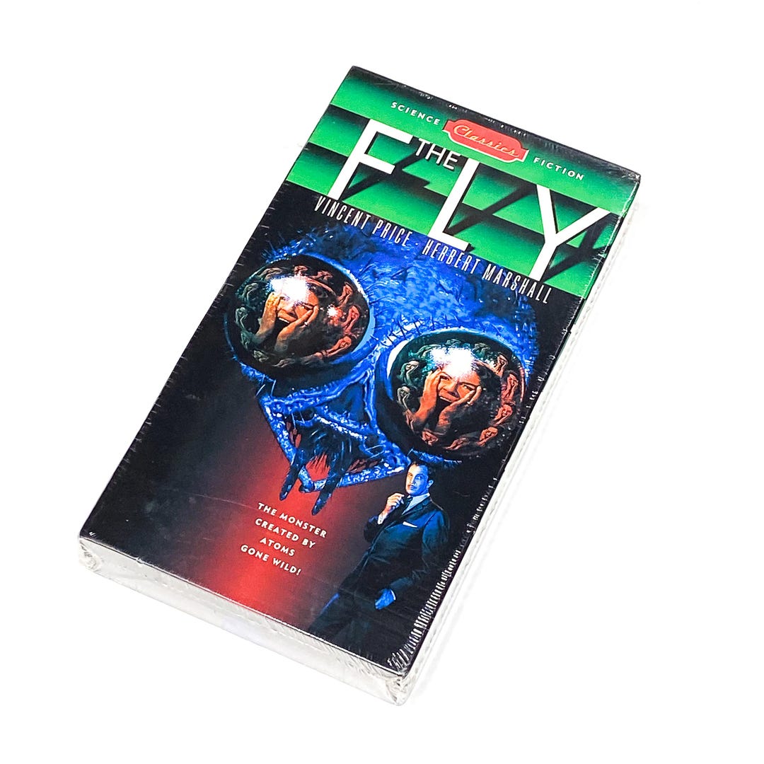 The Fly VHS - Vincent Price - New Sealed VHS Movie - VCR Tape - Video ...
