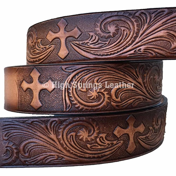 Cowboy Belt With Cross - Etsy