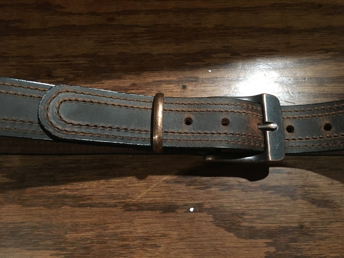 Distressed Leather Belt - Etsy
