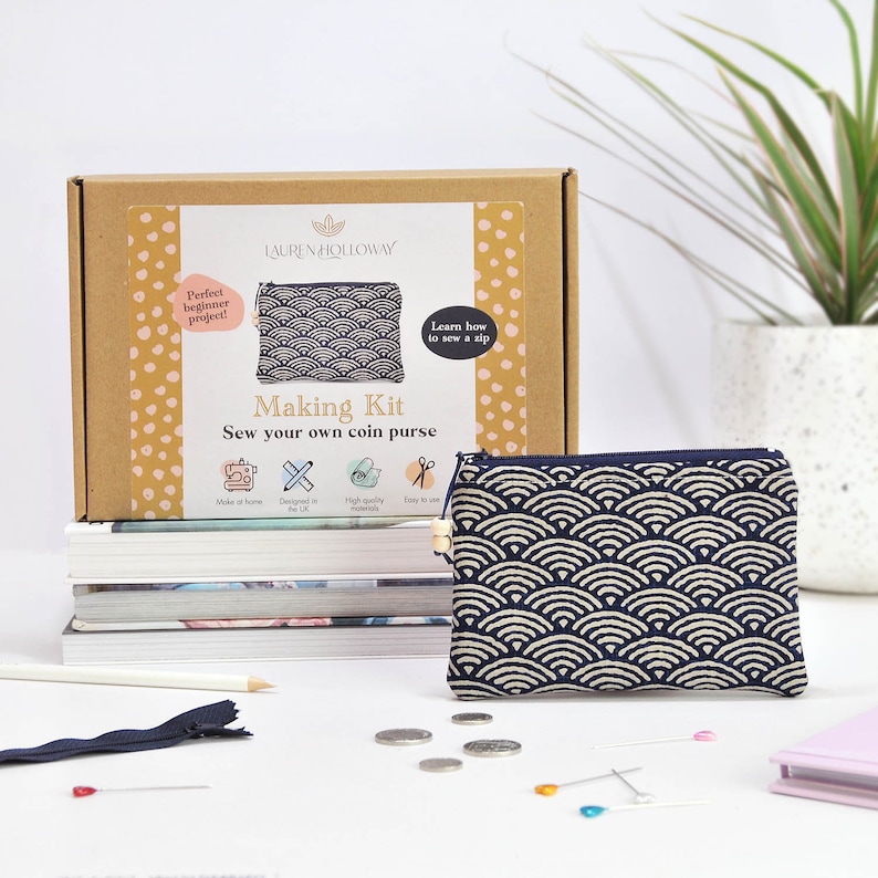 Making Kit, Beginner Sewing Kit, DIY Craft Kit, Sew Your Own Coin Purse ...