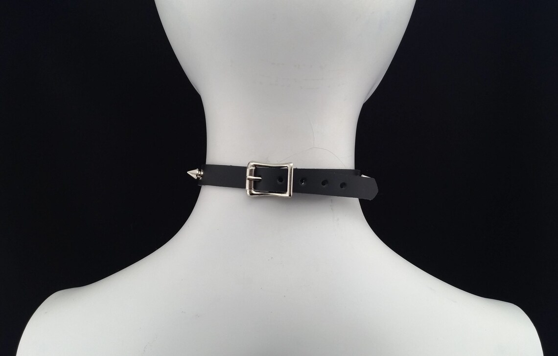 Thin Choker Genuine Leather Small Fashion Choker Collar - Etsy