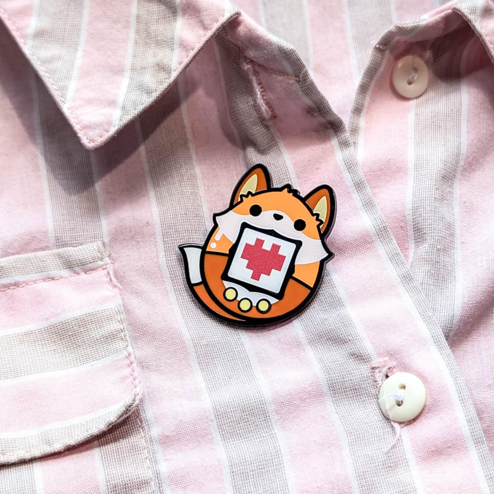 Whisker the Fearless Fox — Hard Enamel Pin — Exclusive Design - Etsy