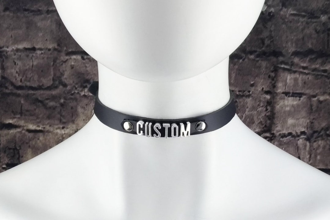 Personalized Name Necklace Collar With Metal Letters for Custom Writing ...