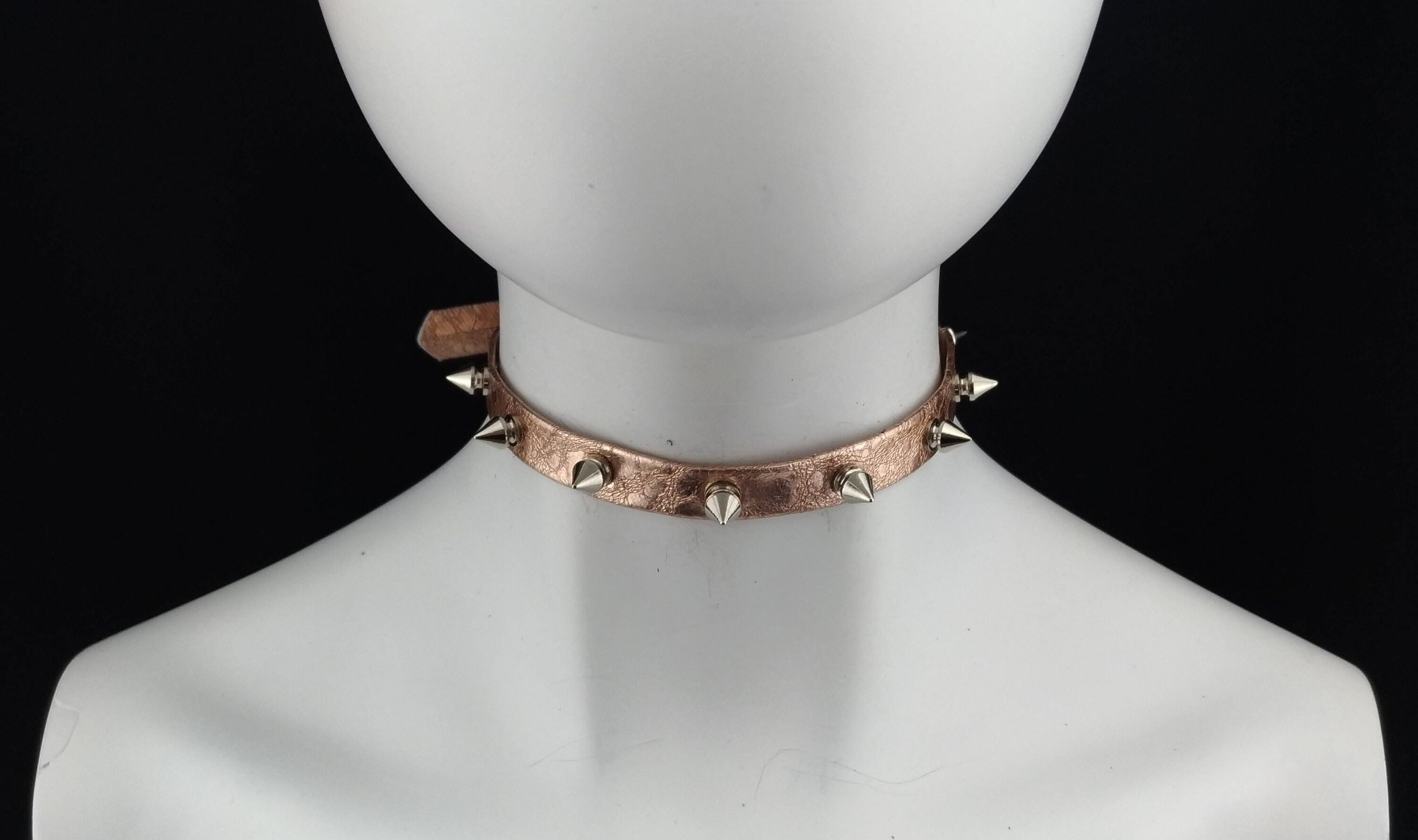 Black or Colored Thin Choker Genuine Leather - Small Fashion Choker ...