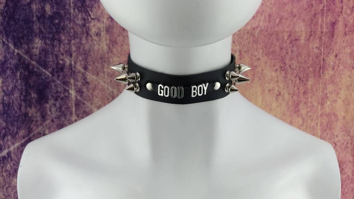 Good Boy Choker Genuine Leather Choker Collar Black Leather | Etsy