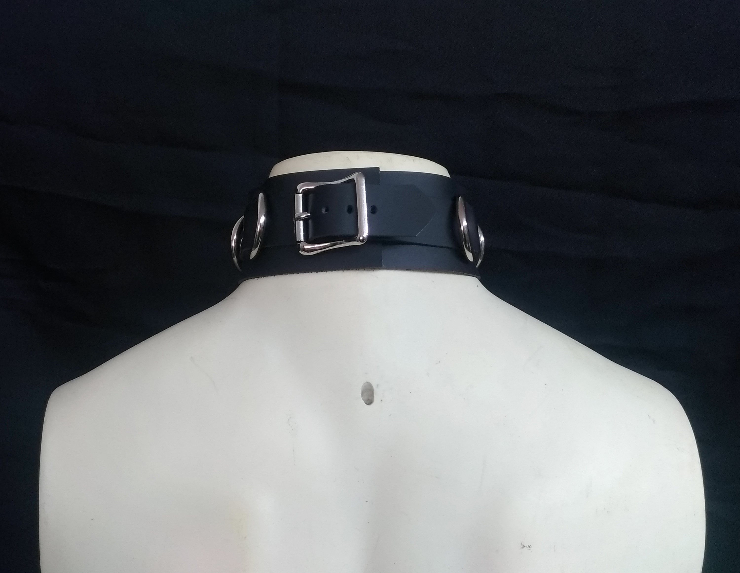 Choker Genuine Leather 2 Choker collar purple leather | Etsy