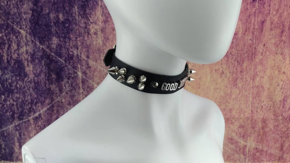 Good Boy Choker Genuine Leather Choker Collar Black Leather | Etsy